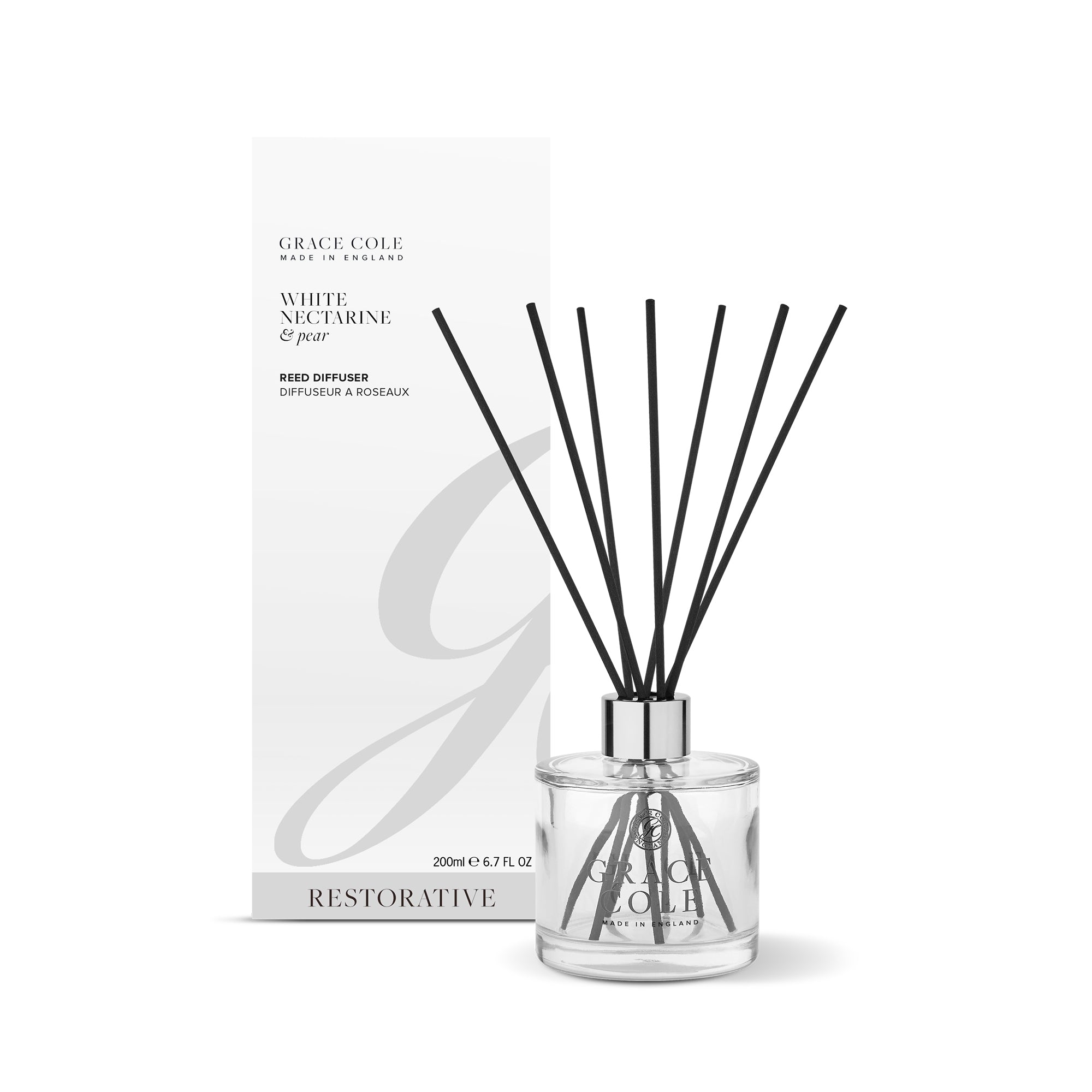 Grace Cole White Nectarine & Pear Fragrant Diffuser| Vegan - Made in the UK
